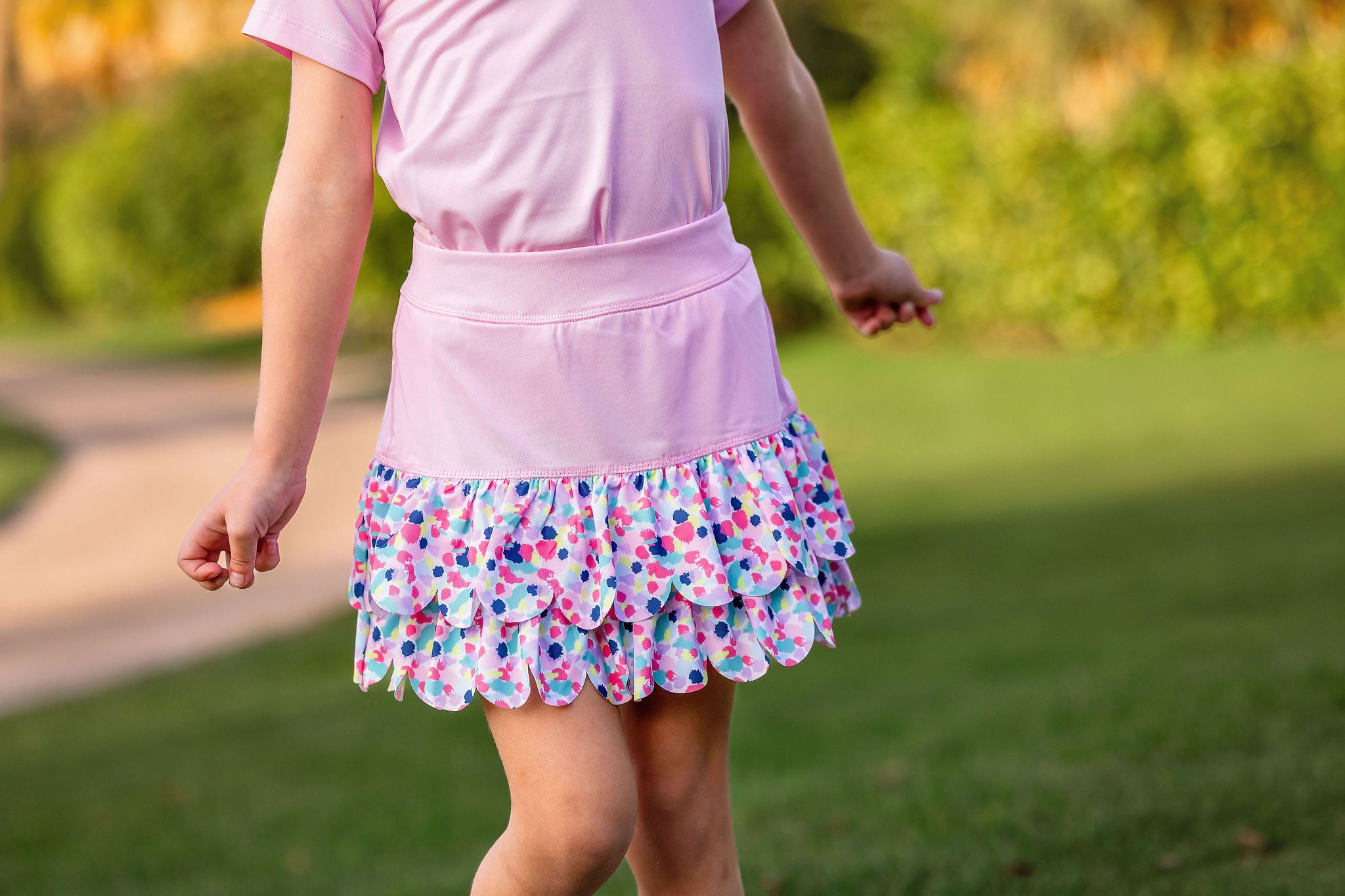 Girls Sophia Layered Skort - Stroke of Genius Multi – TurtlesAndTees